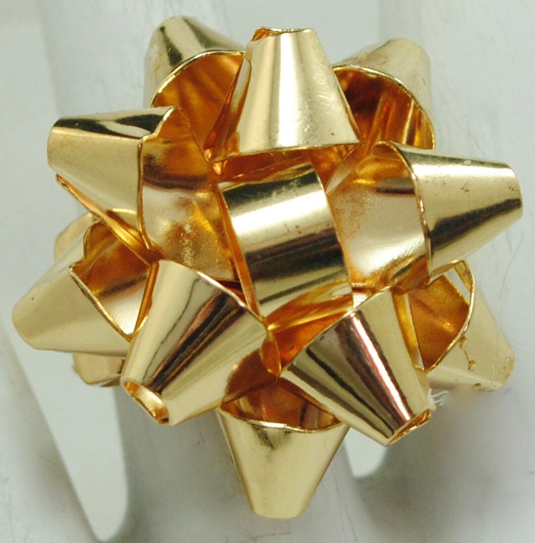 Gold Gift Bow Ring Holiday Jewelry Gift for Her Adjustable Ring - Etsy