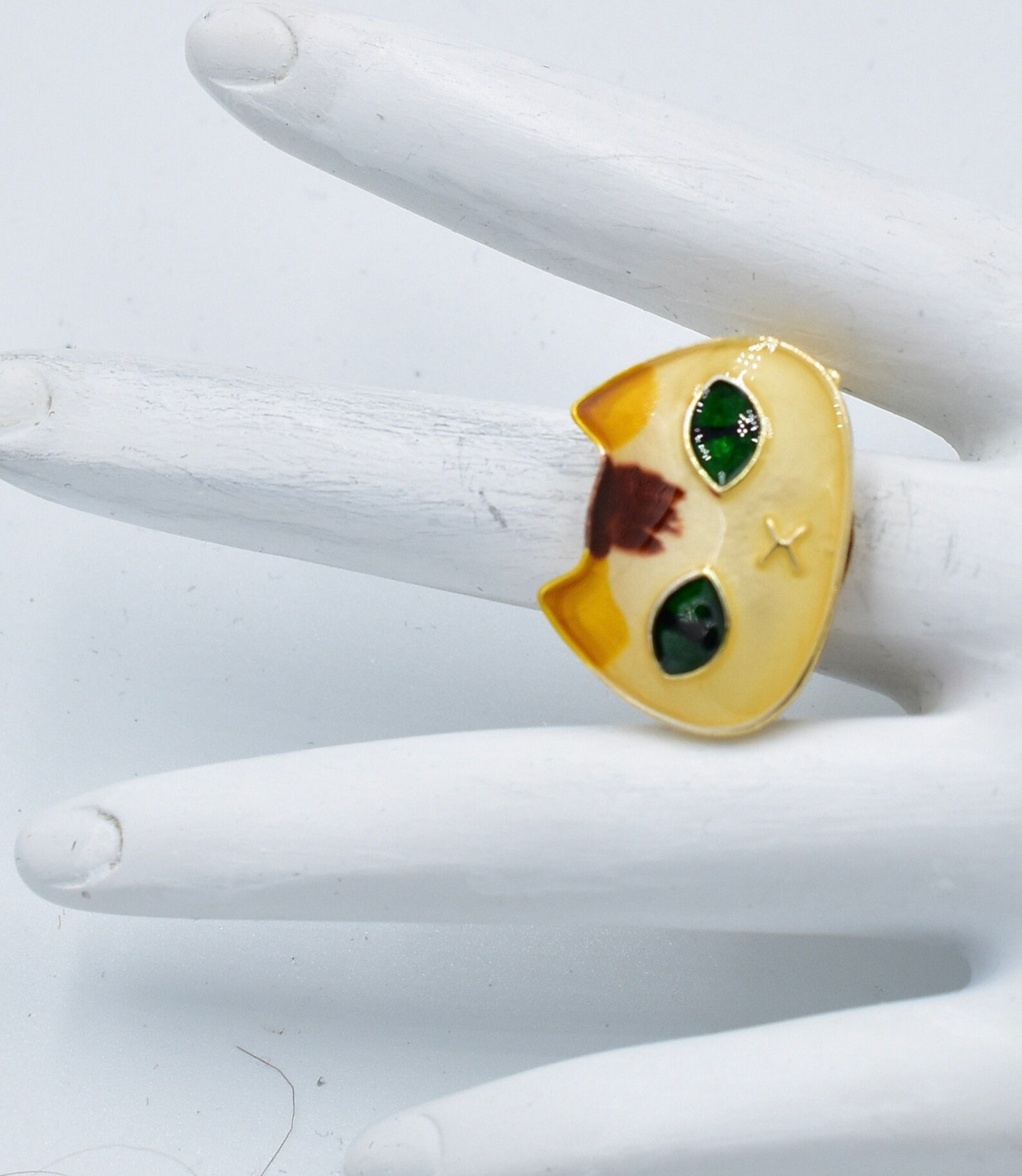 Cute Cat Ring Cat Face Gold Ring Pet Jewelryadjustable - Etsy