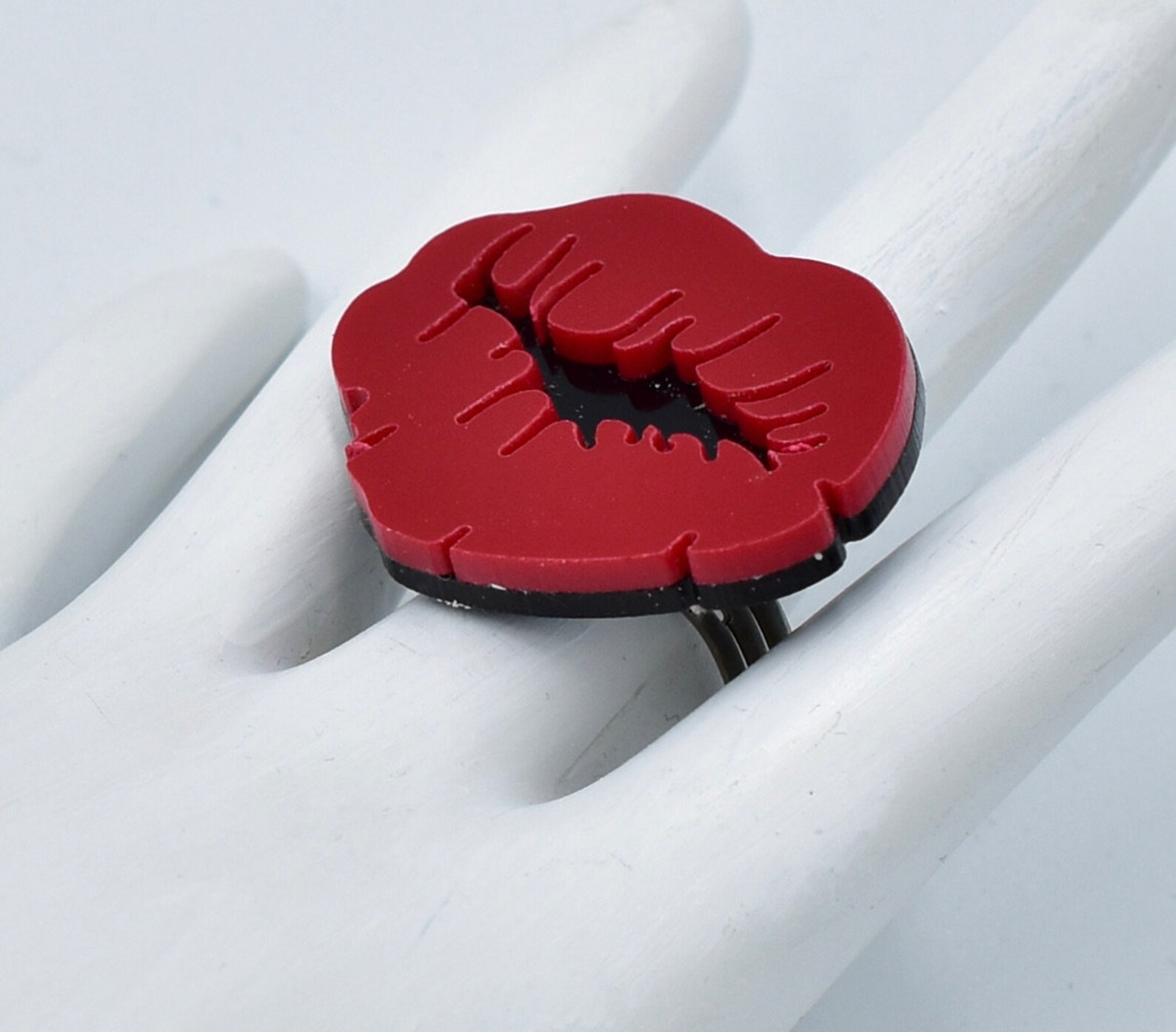 Red Lips Ring Girly Jewelry Adjustable Ring Gift for Her - Etsy