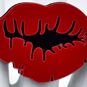 Red Lips Ring Girly Jewelry Adjustable Ring Gift for Her - Etsy