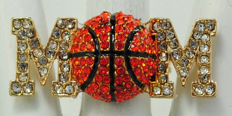 Basketball Mom Ring With Rhinestones,mother's Day Gift,sports Fan Ring ...
