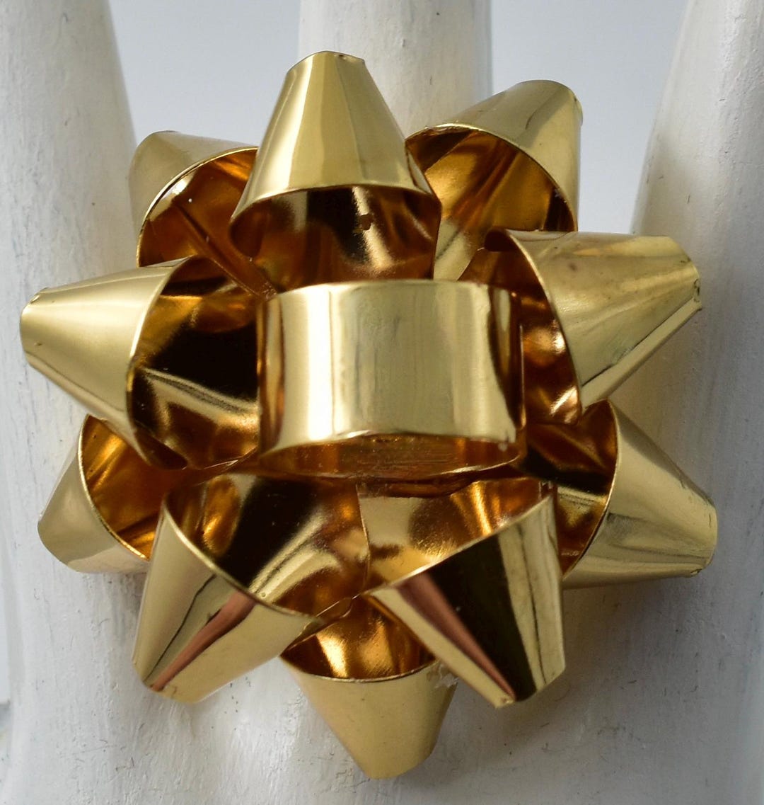 Unique Big Gold Bow Ring Holiday Jewelry Gift Bow Ring Adjustable Ring ...