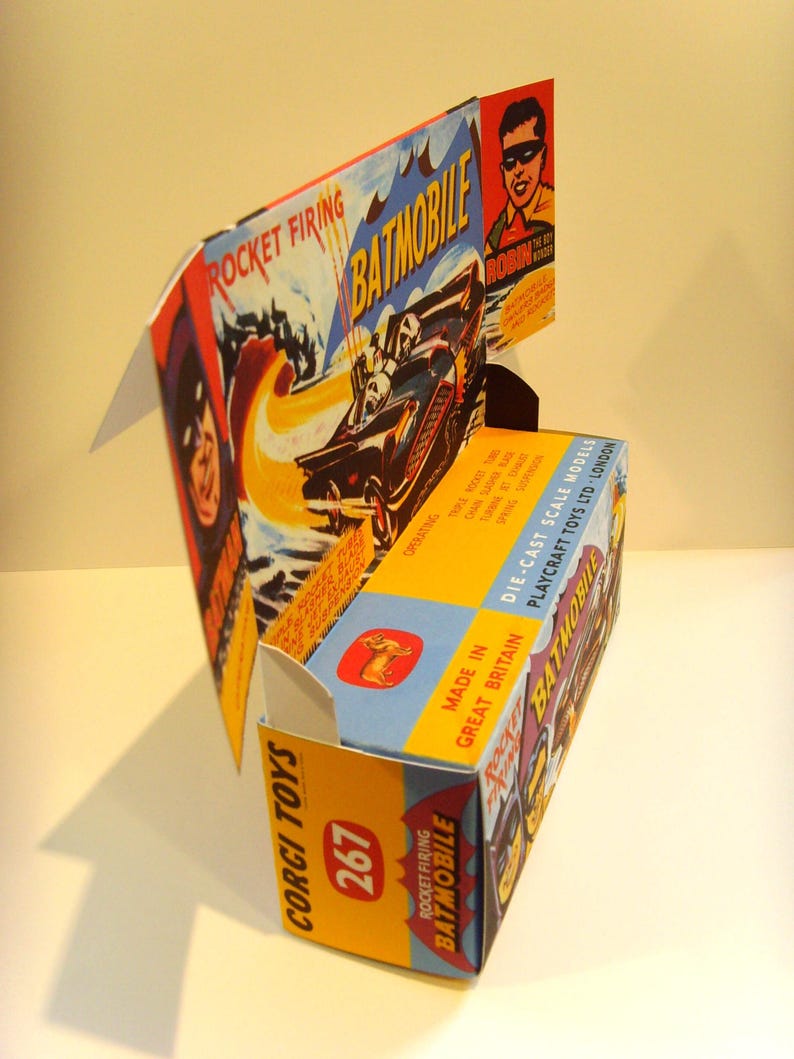 CORGI TOYS No.267 - BATMOBILE - Custom Box and Display Back Only. (no ...