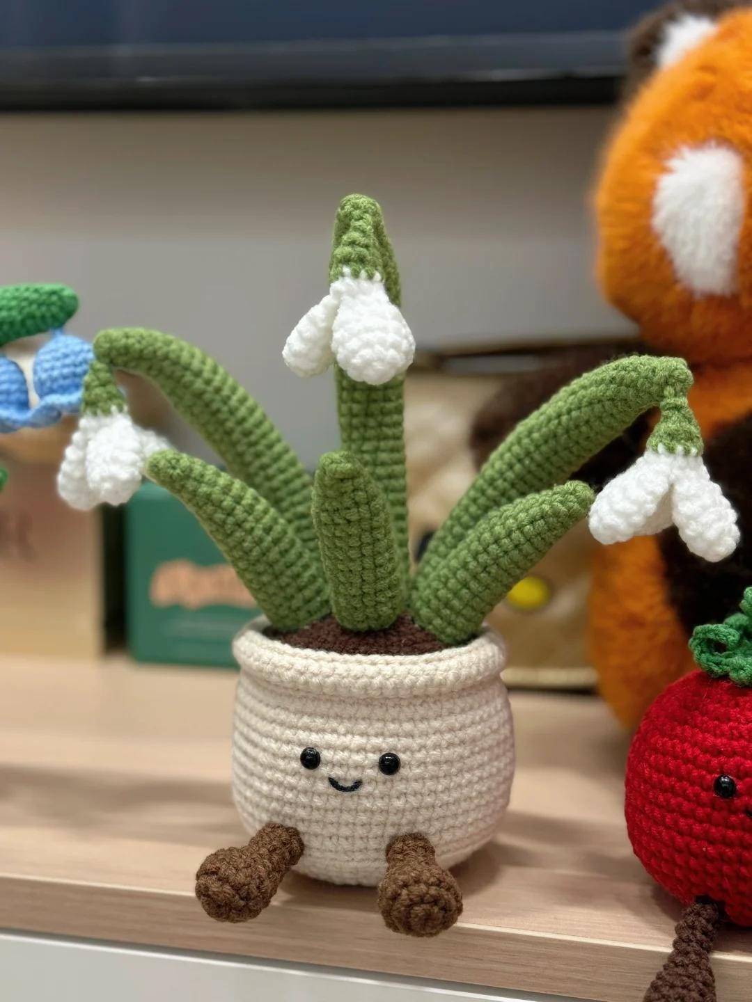 Crochet Mini Snowdrop Plant Pattern, Potted Flower PDF for Decor, Gift ...