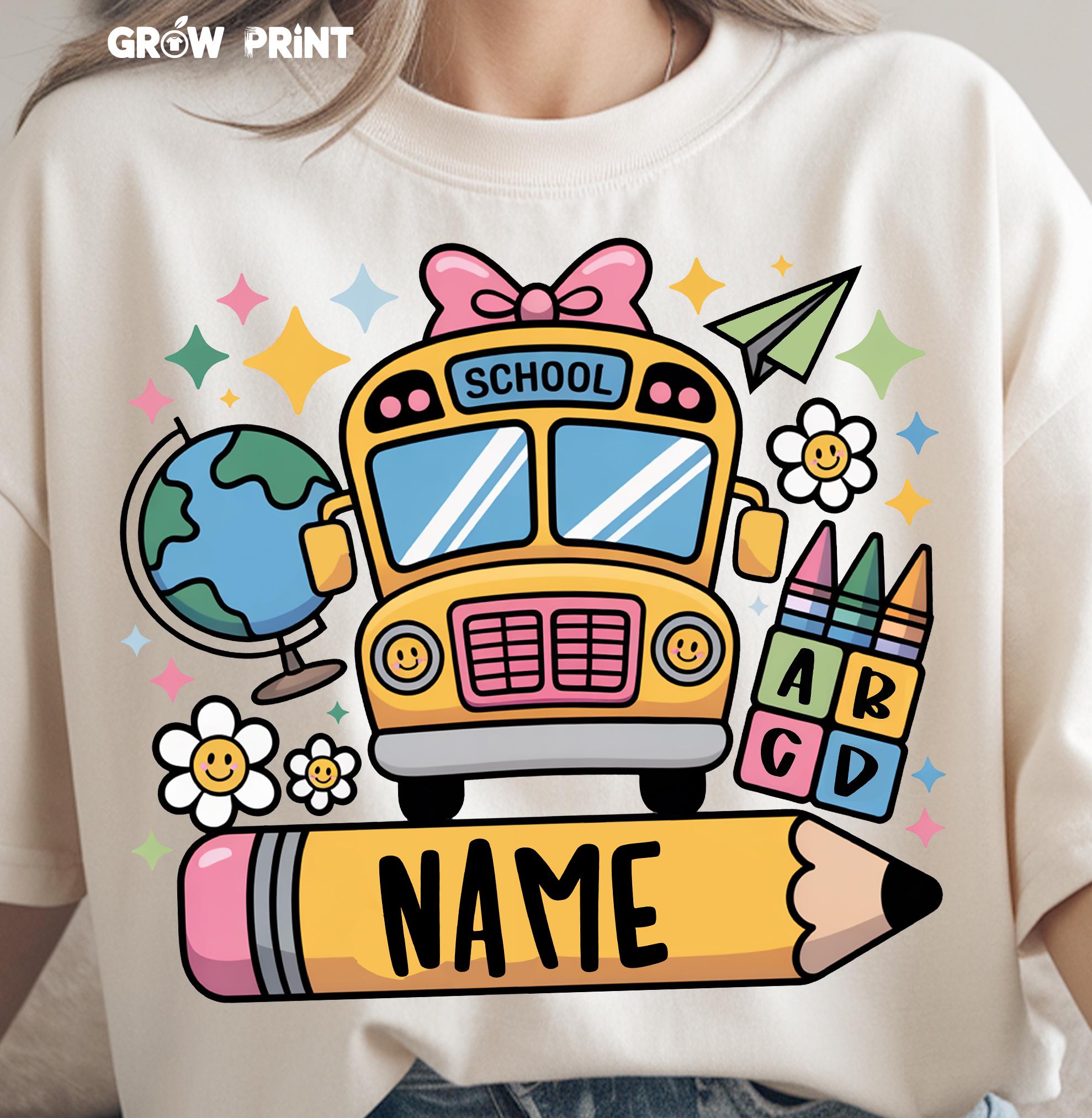 Custom Name Back to School Shirt Design PNG (digital Download) - Etsy