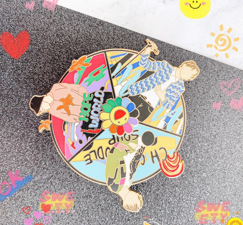 BTS Birthday Spinning Pins - Etsy