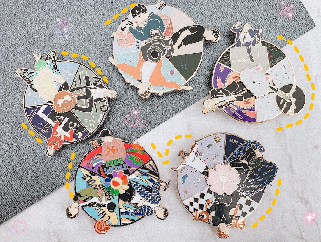 BTS Birthday Spinning Pins - Etsy