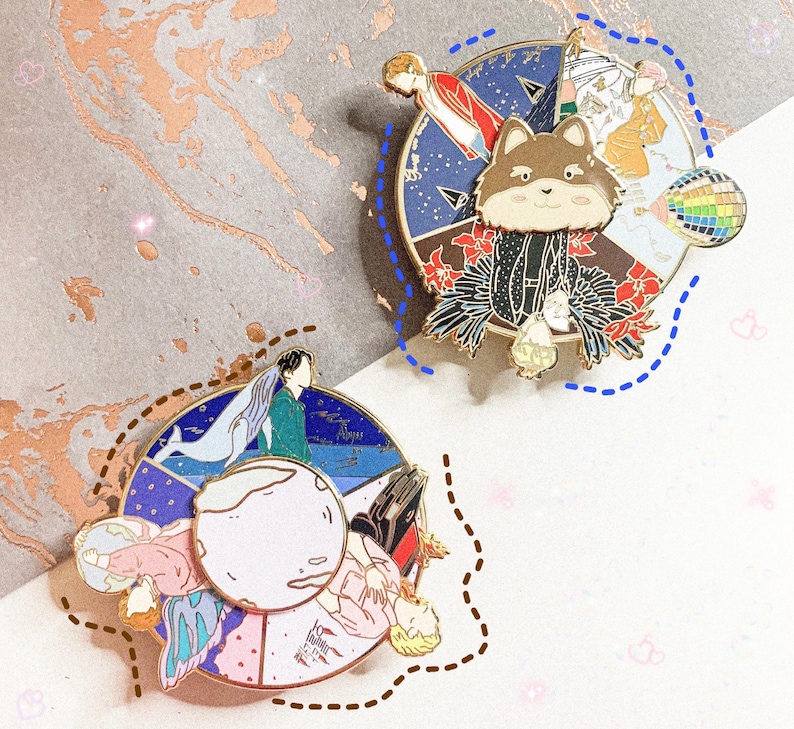 BTS Birthday Spinning Pins - Etsy