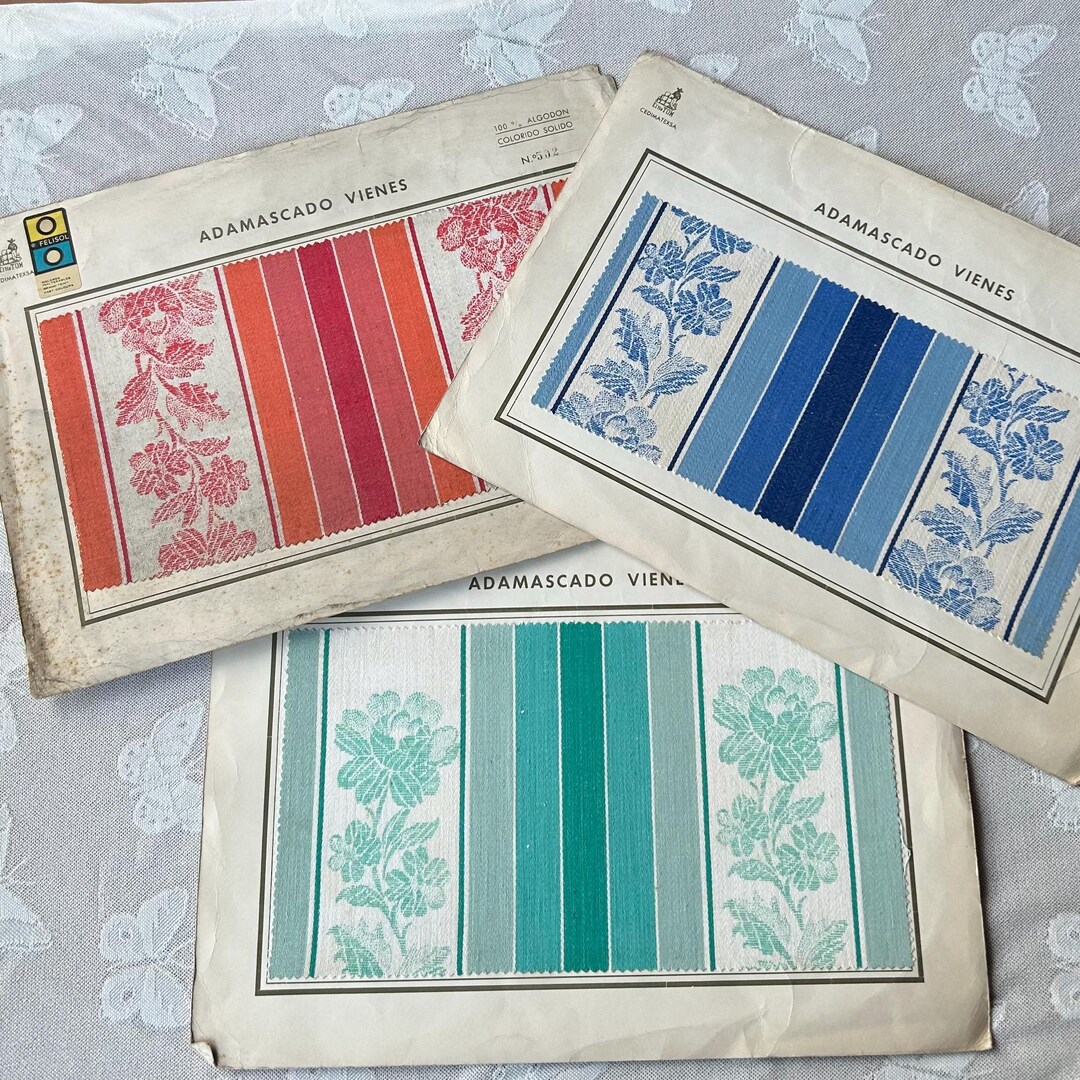 Vintage Damask Fabric Sample Sheets – Mid-century Textile Archive - Etsy