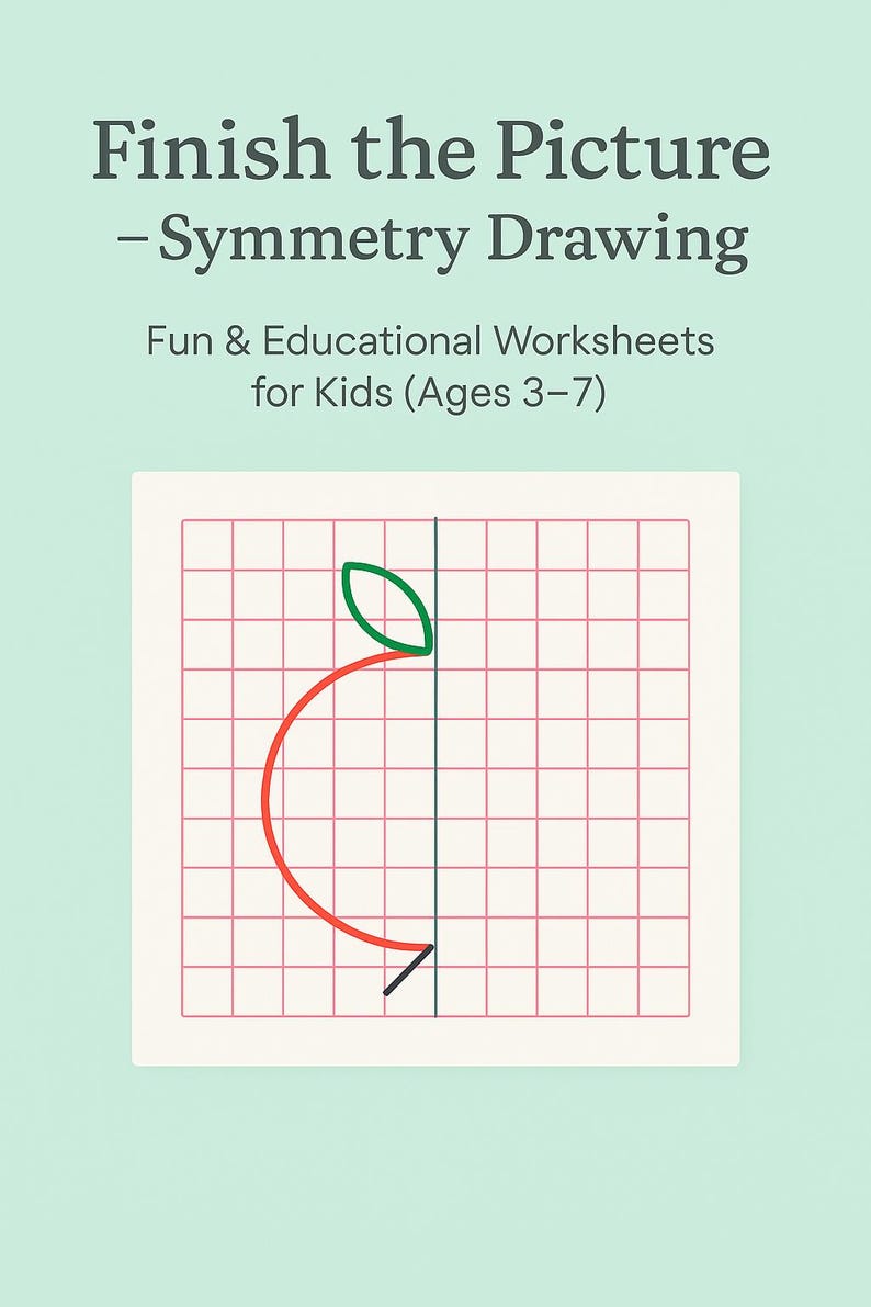 Symmetry Drawing Worksheets for Kids: Fun Math Activity (PDF Download ...