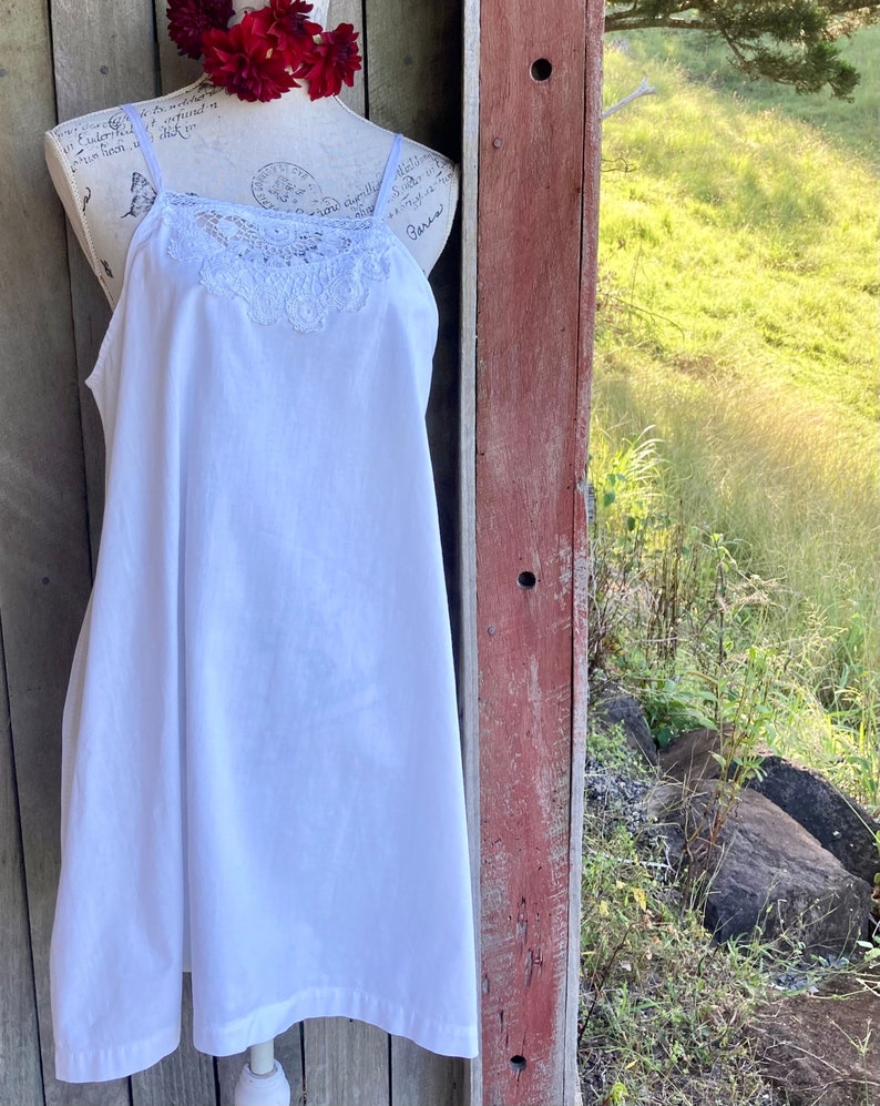 Old World Shift Dress Vintage French Chemise & Lace Bohemian Tunic ...