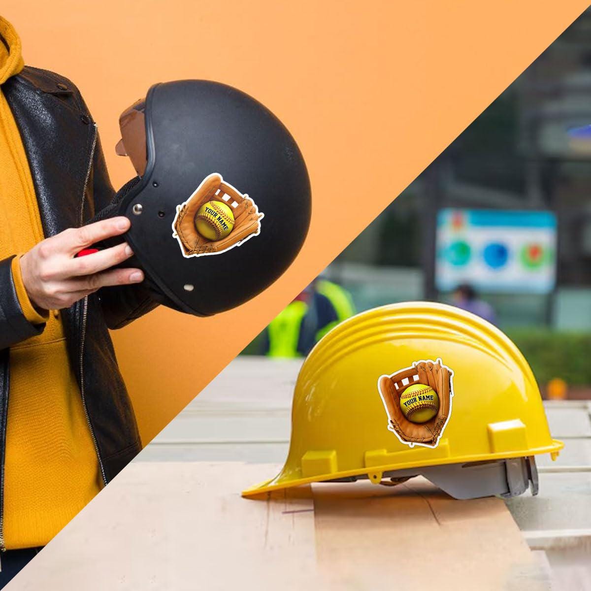 Personalized Softball Stickers for Helmets Custom Softball Sticker Gift ...