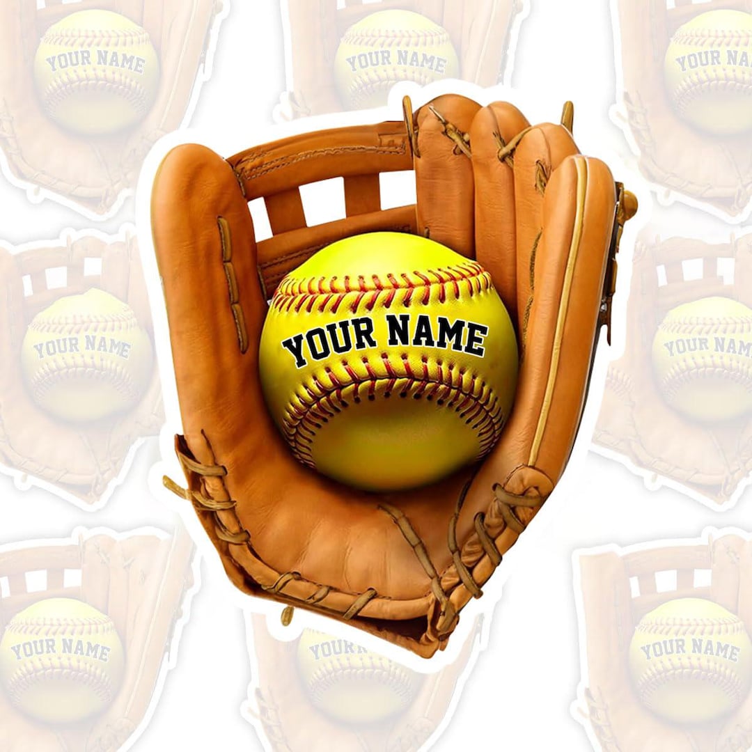 Personalized Softball Stickers for Helmets Custom Softball Sticker Gift ...