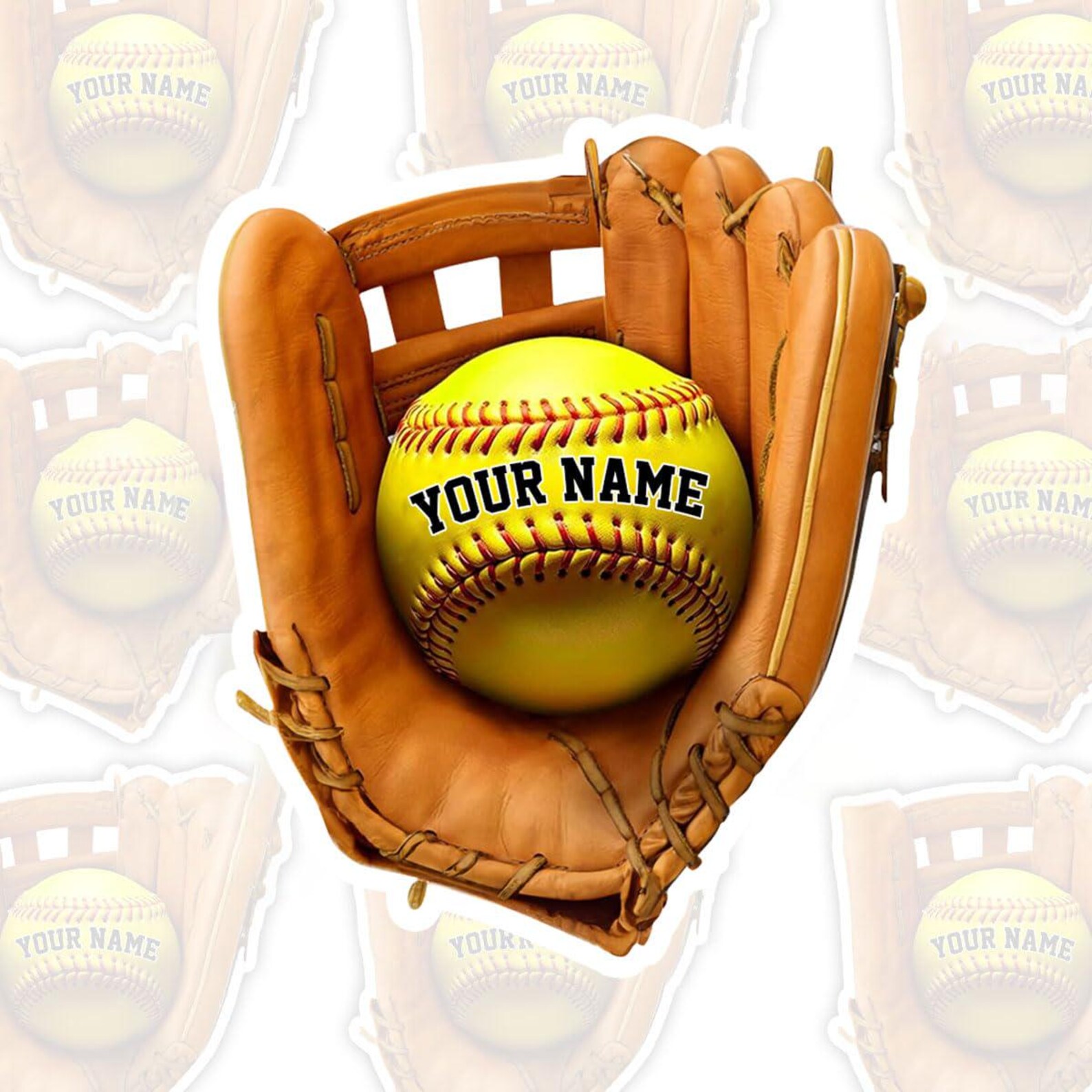 Personalized Softball Stickers for Helmets Custom Softball Sticker Gift ...