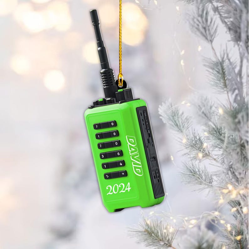 Personalized Walkie Talkie Christmas Ornament: 2D Flat Xmas Gift - Etsy