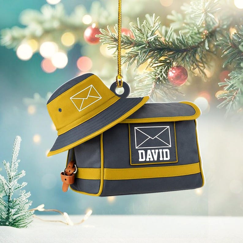 Personalized Postal Worker FLAT Ornament, Postal Worker Ornament ...