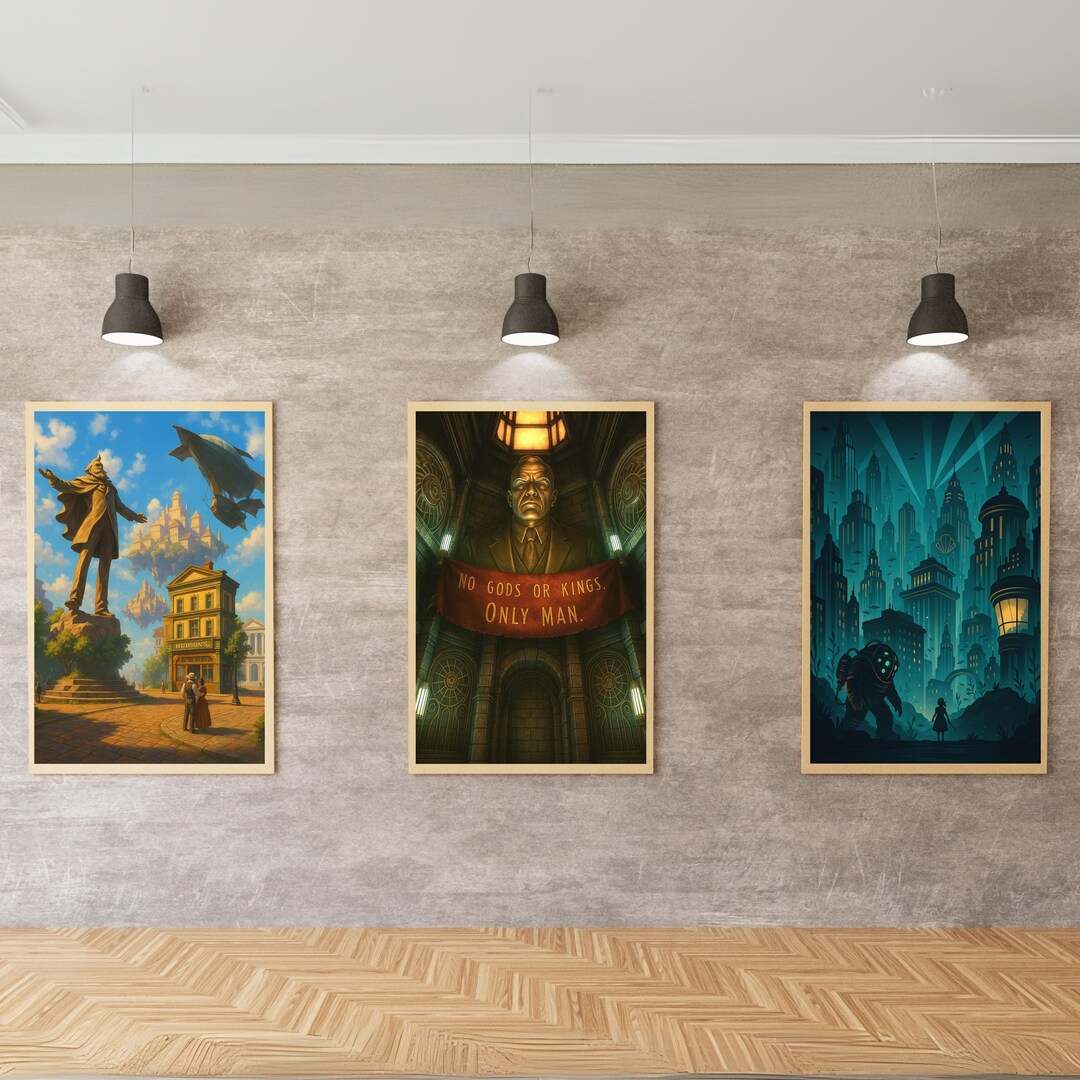 Bioshock Poster Set, Inspired Bioshock Infinite Art, Rapture City ...