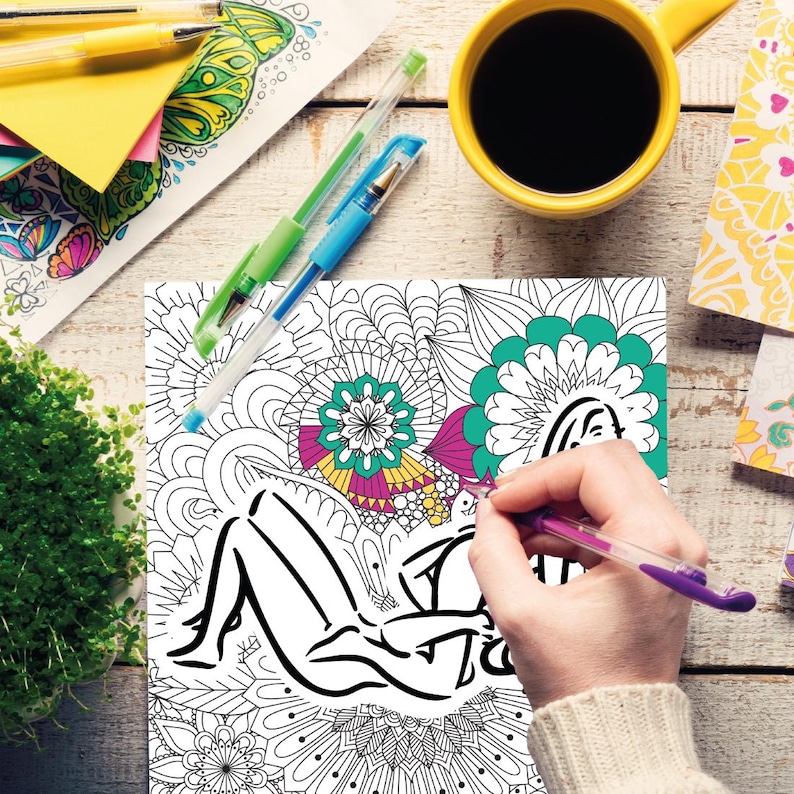 Erotic Coloring Book for Adults - Pleasure Mandalas - Lesbian Kama ...