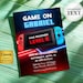 Editable Switch Invite, Printable Gamer Birthday Invitation, Video Game ...