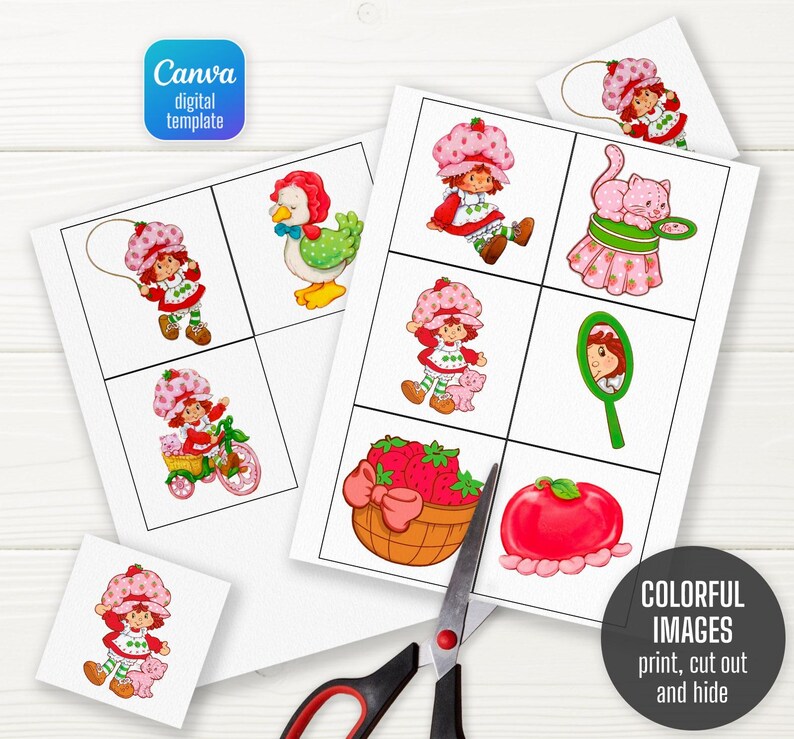 Strawberry Shortcake Scavenger Hunt, Printable Birthday Party Game, Diy ...