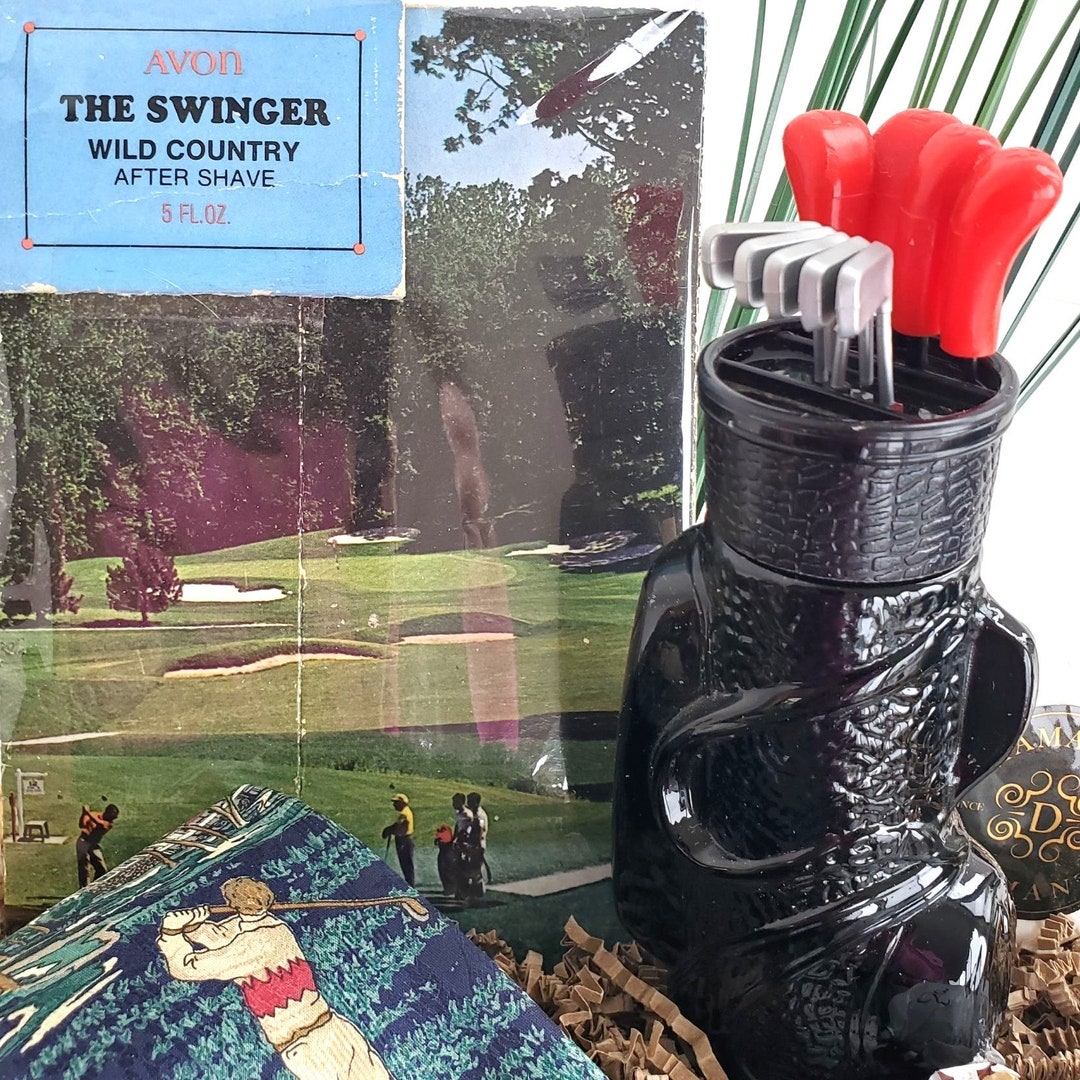 Vintage Golf Avon Gift Basket 1969 Golfer Tie Fathers Day - Etsy