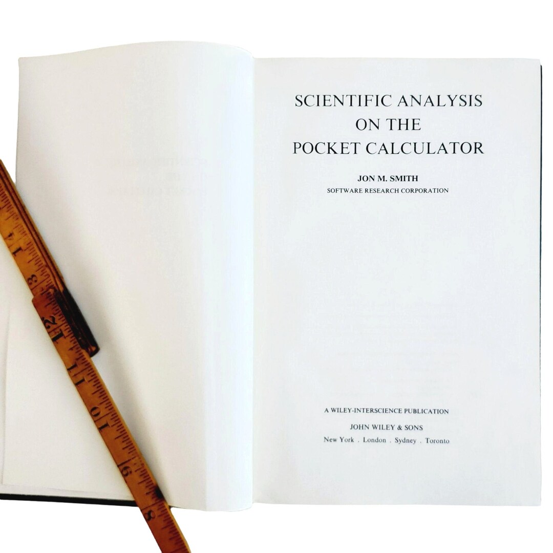 Mathematics Book Scientific Analysis on the Pocket Calculator 1975 ...