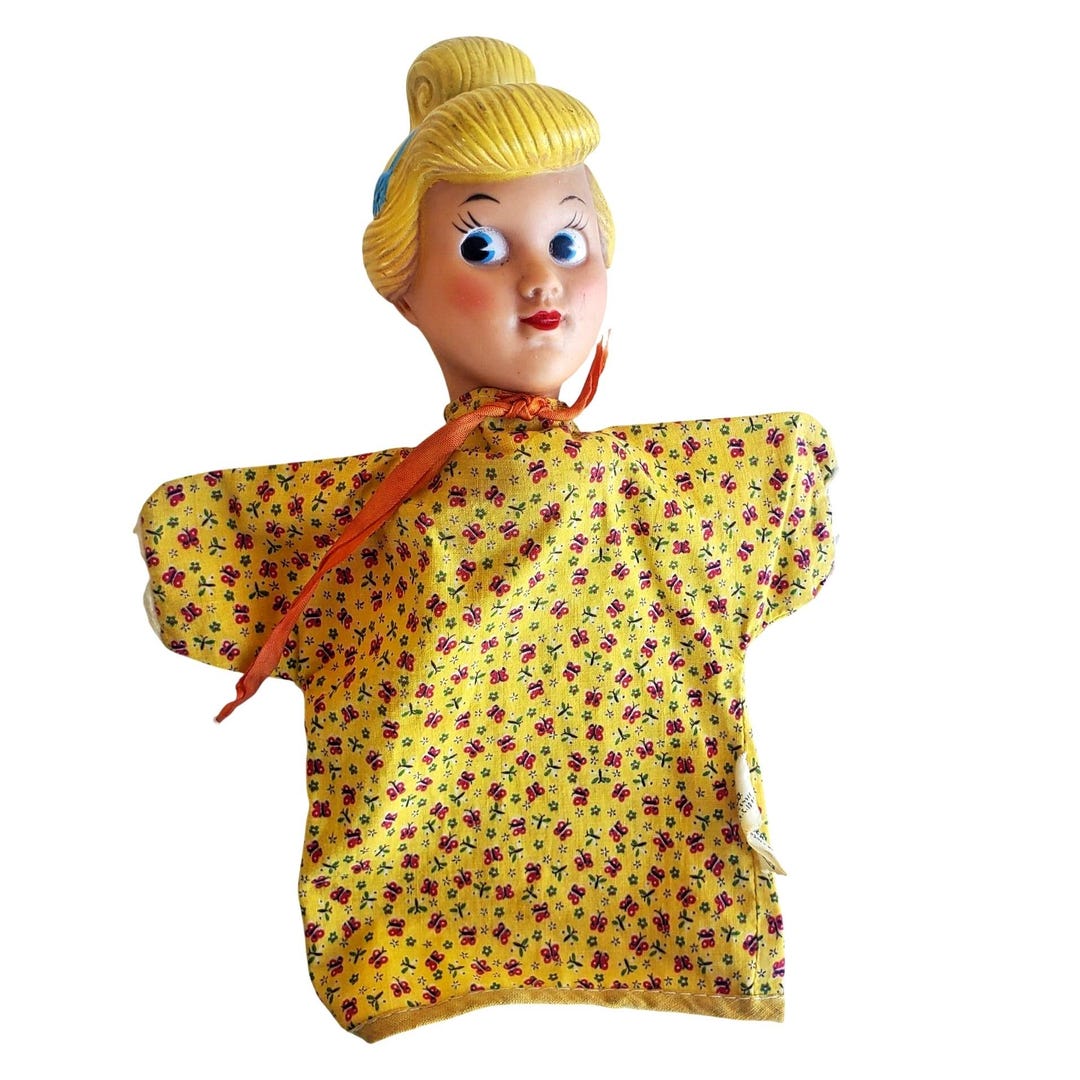 Vintage Princess Cinderella Hand Puppet Gund Walt Disney Disneyana ...