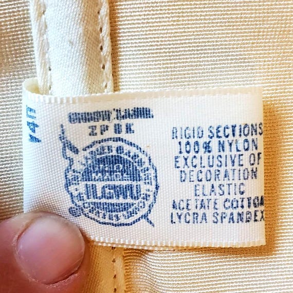 Vintage 60s Angela Bullet Bra Long Line 42C Ivory Lac… - Gem