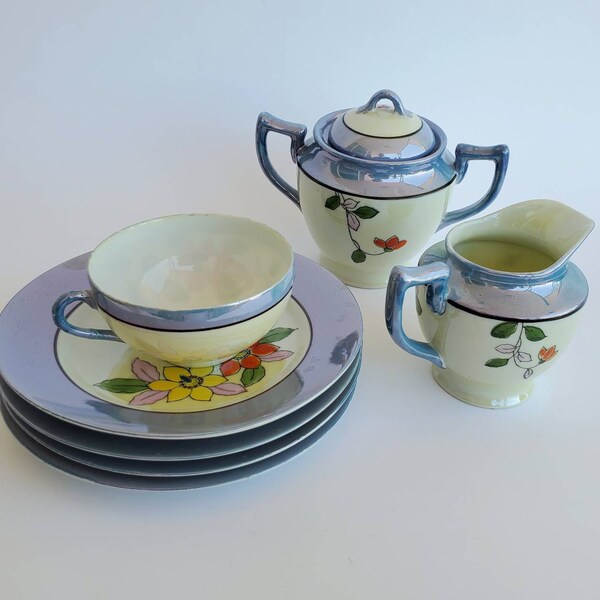 Blue Lusterware - Etsy