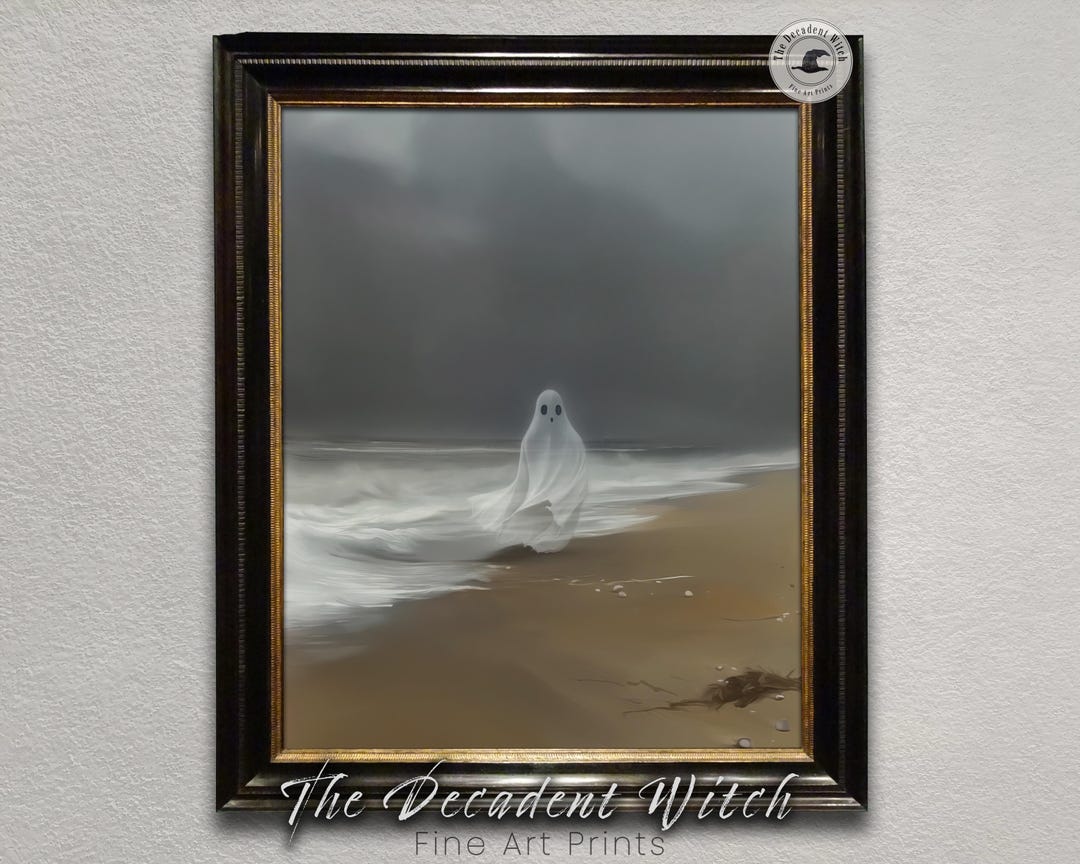 Ghost on the Beach Printable Ethereal Art, Moody Gothic Ghostcore Print ...