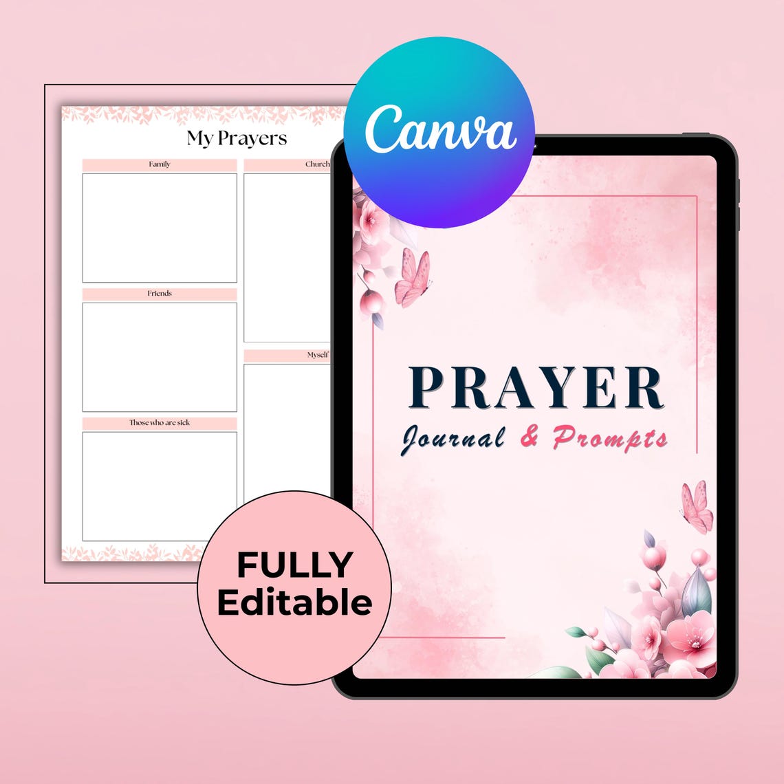 Prayer Journal Printable | Bible Study Guide | Gratitude Journal ...