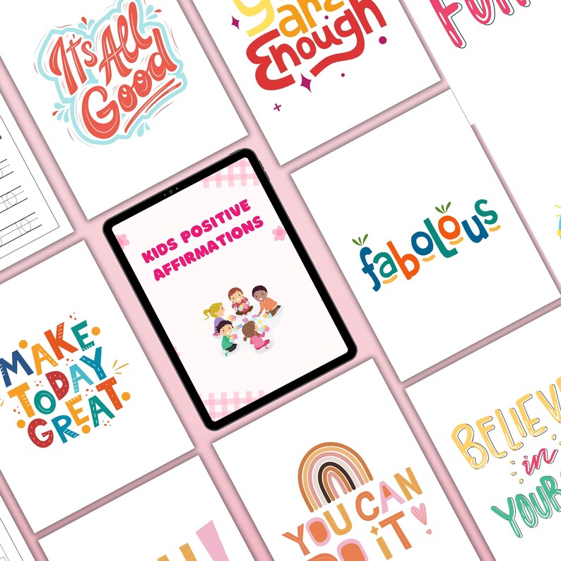 Affirmation Cards for Kids Printable, Positive Affirmation Motivational ...