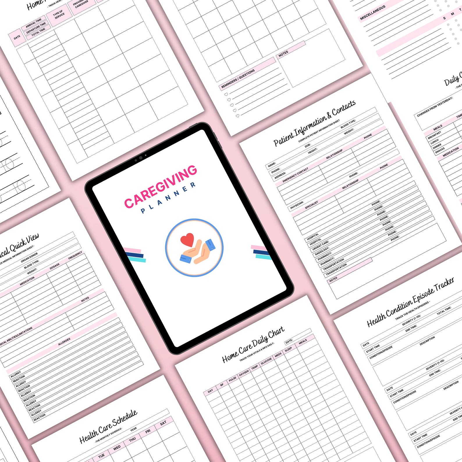 Caregiving Binder Printable Care Plan Checklist Planner Family ...