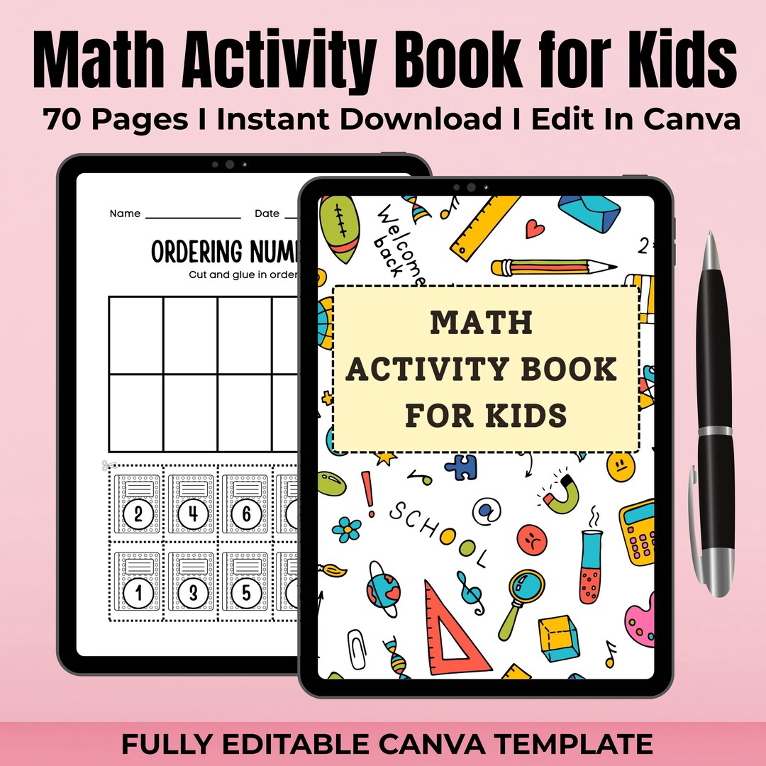 Math Activity Book for Kids | Fun and Educational Games for Learning ...