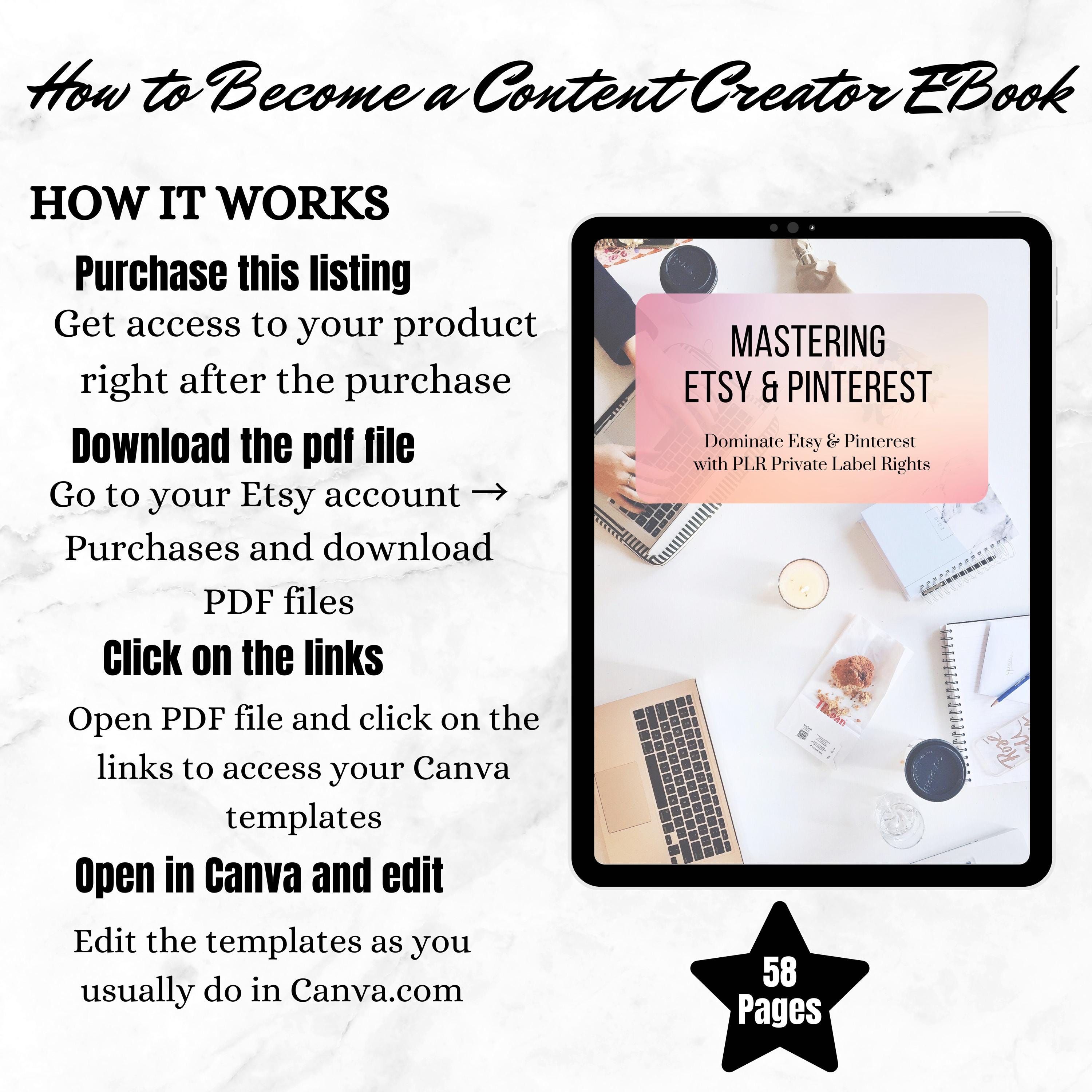 Mastering Etsy and Pinterest Guide With Master Resell Rights ...