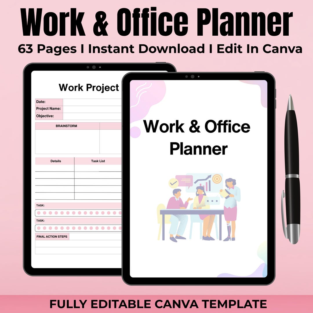 Office Work Planner and Organiser, Work to Do Checklist, Custom ...