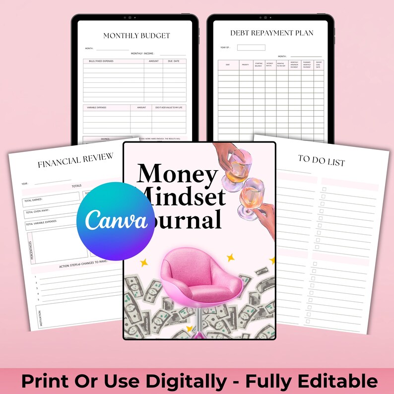 Money Mindset Journal | Financial Abundance Tracker (digital Download ...