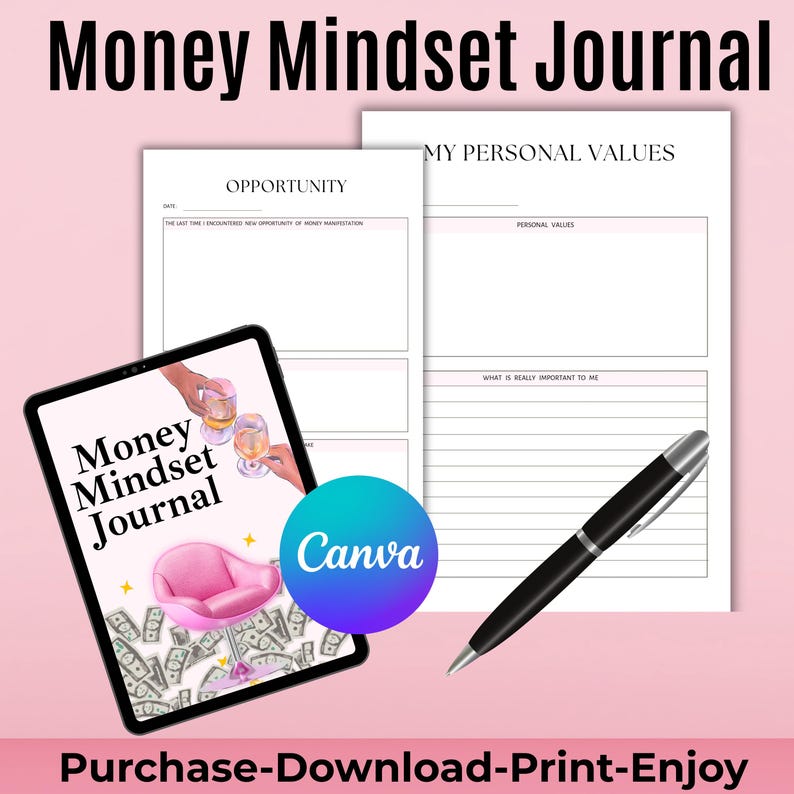 Money Mindset Journal | Financial Abundance Tracker (digital Download ...