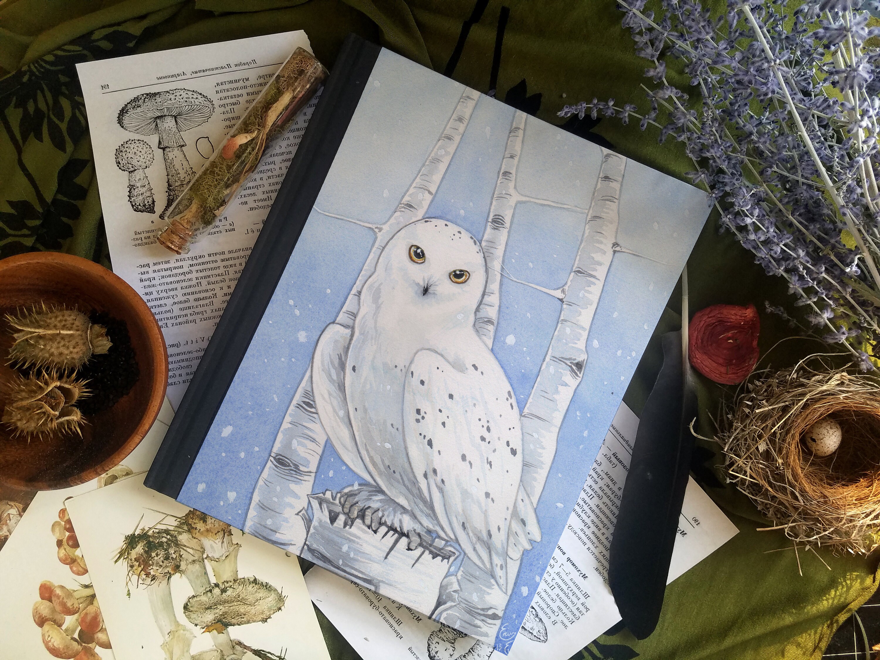 Snowy Owl Art Journal / Notebook / Sketchbook Spiritual | Etsy