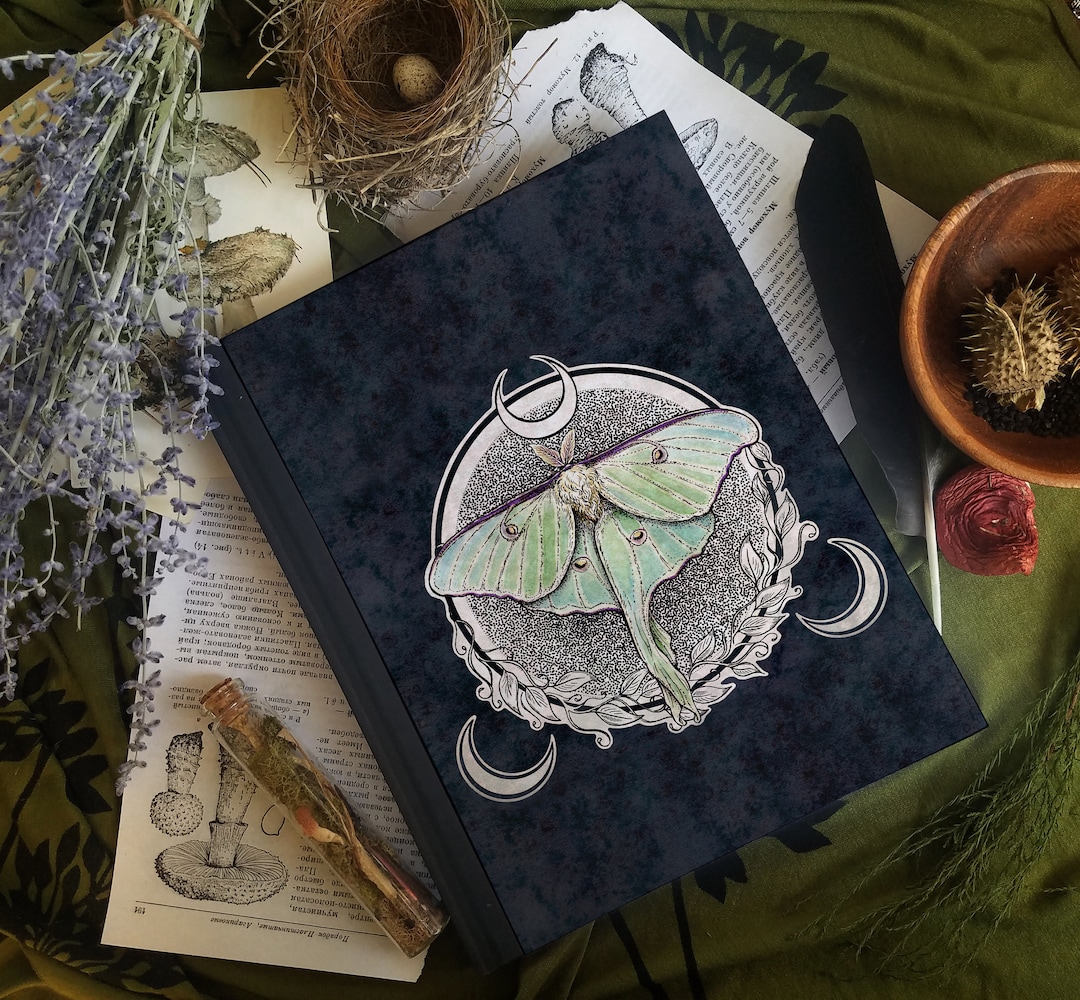 Moon Magic - Art Journal / Notebook / Sketchbook - Lunar Moth - Moon ...