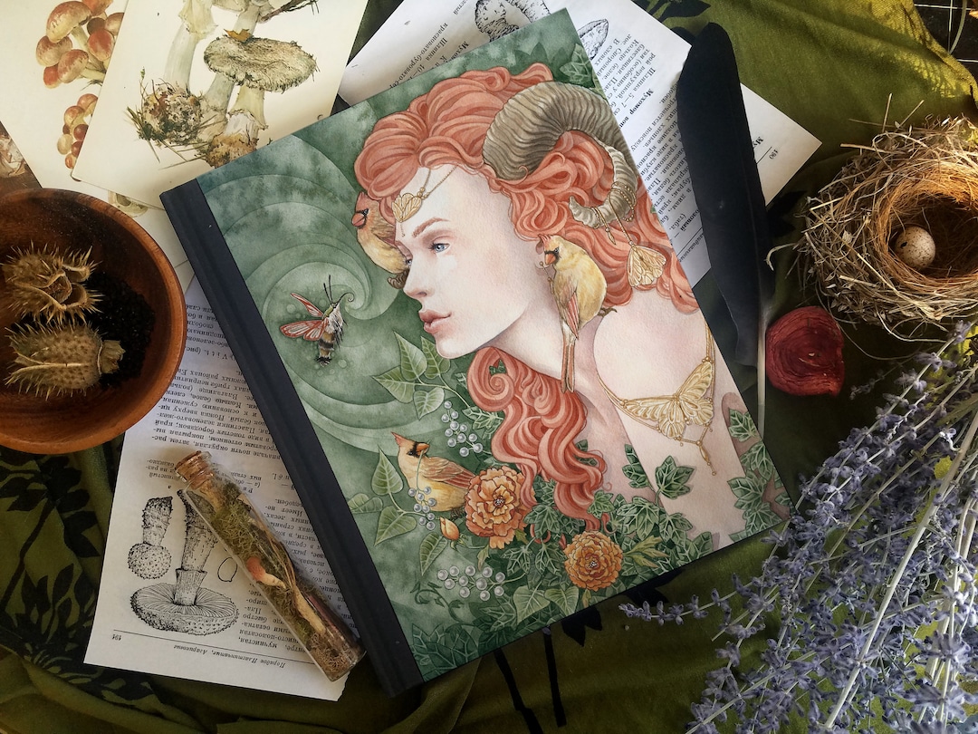 Fantasy Art Journal / Notebook / Journal / Sketchbook - Goddess - Fey ...