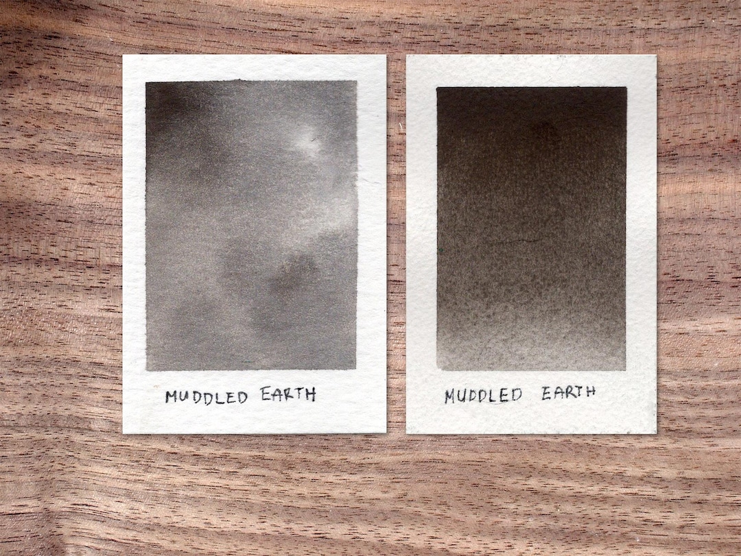 Muddled Earth - Gray Brown - Handmade Watercolor Paint - Half Pan ...