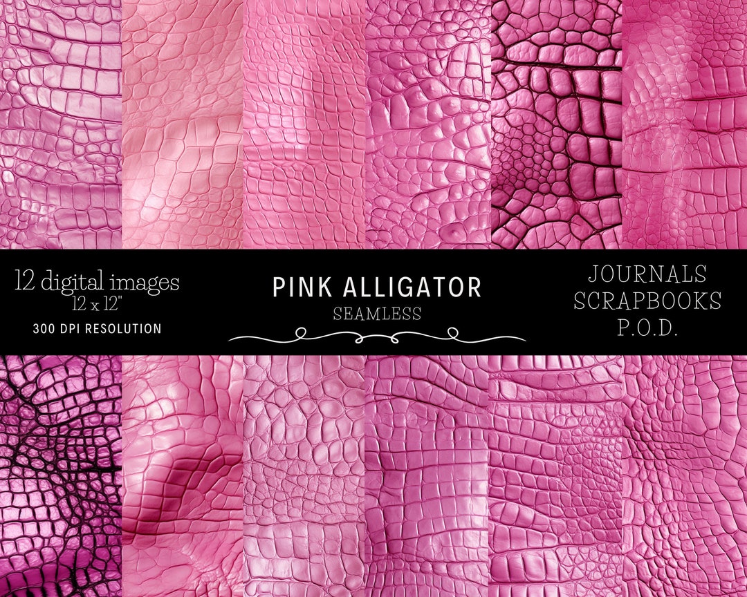 Pink Alligator Skin Digital Paper, Seamless Pattern, Textured-look ...