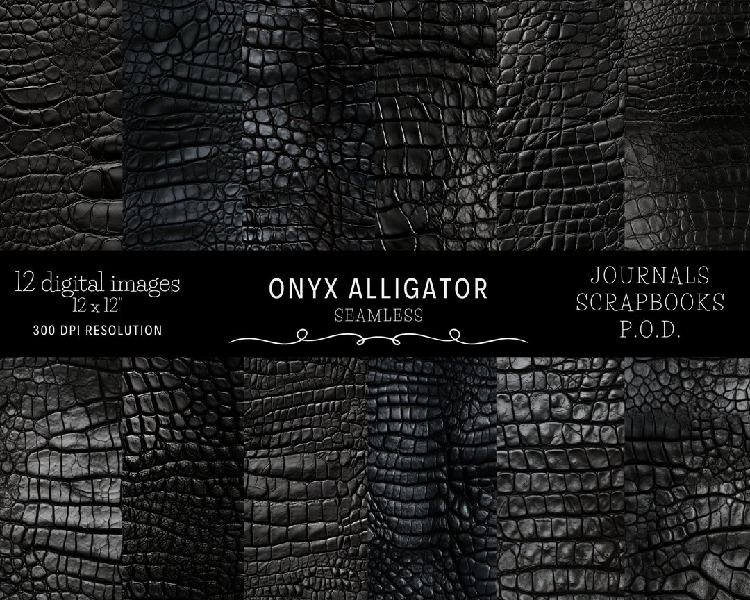 Onyx Alligator Skin Digital Paper, Seamless Pattern, Textured-look ...