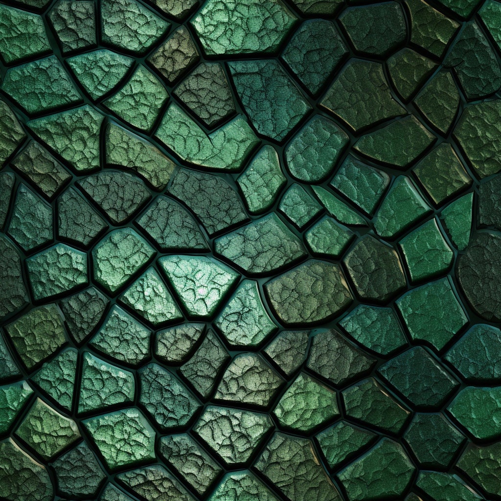 Emerald Cobblestone Digital Paper, Seamless Scrapbook Pattern (digital ...