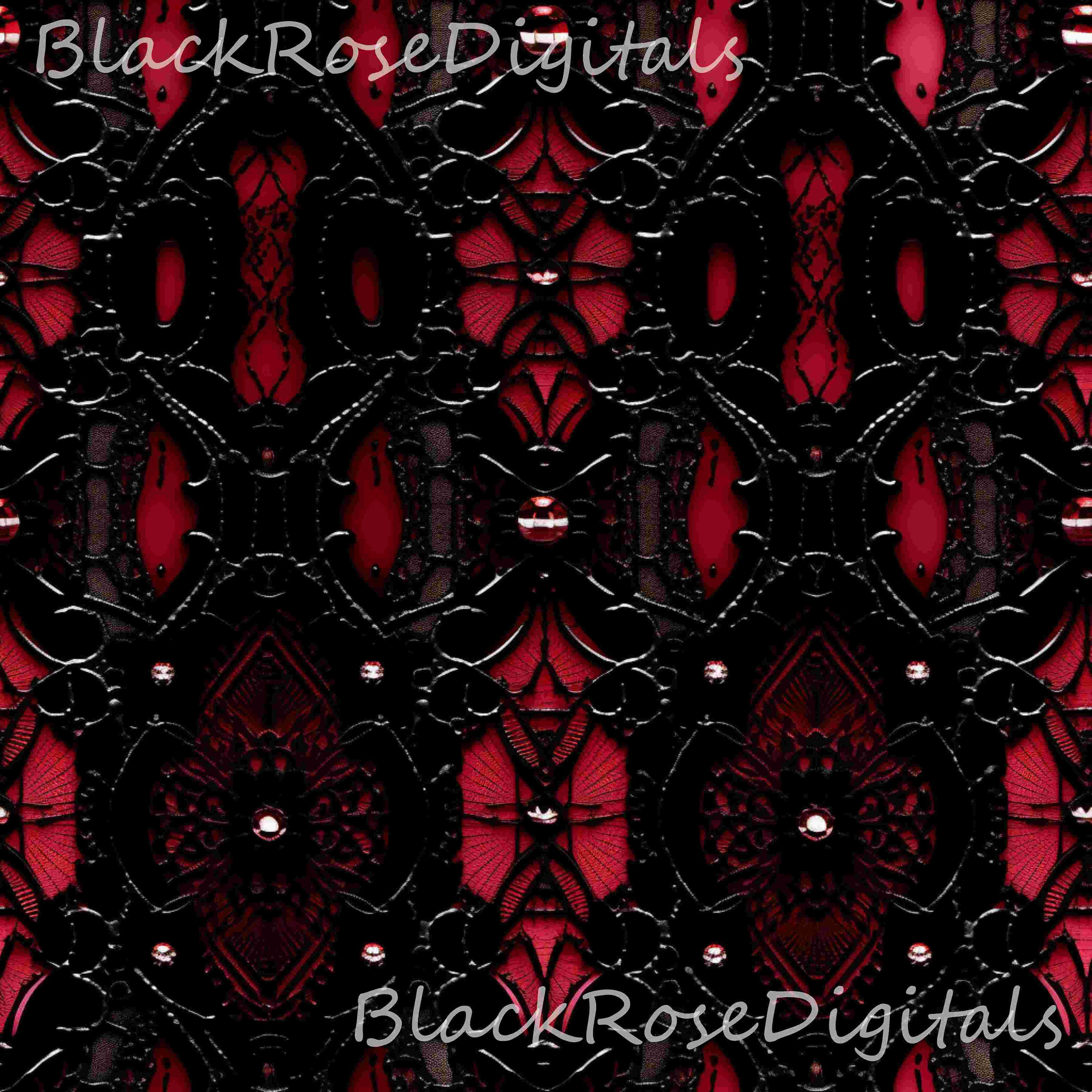 Blood Red Lace Digital Paper, Seamless Pattern, Victorian Lace ...