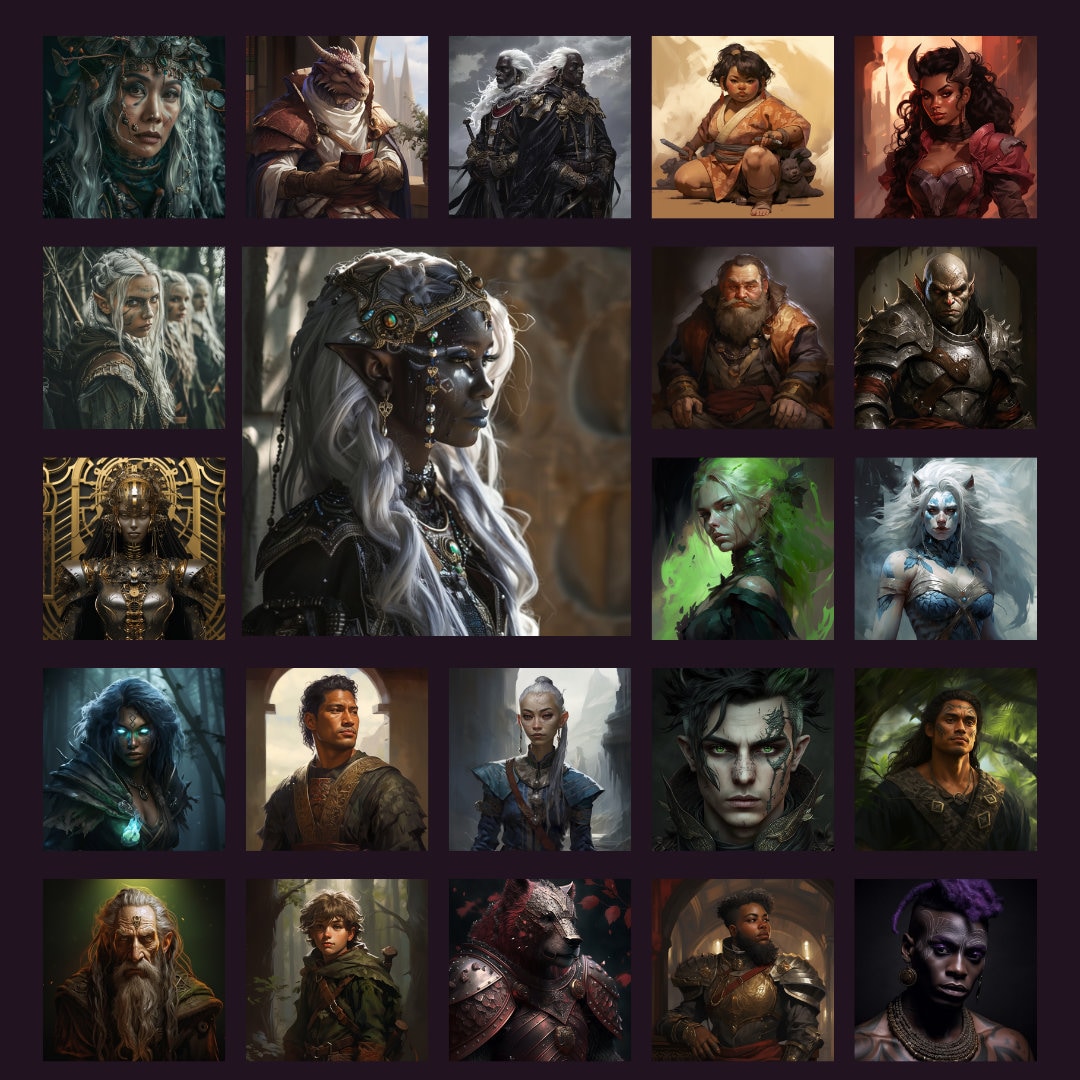 1400 High Quality D&D Character Portraits, Magic Item Images and ...