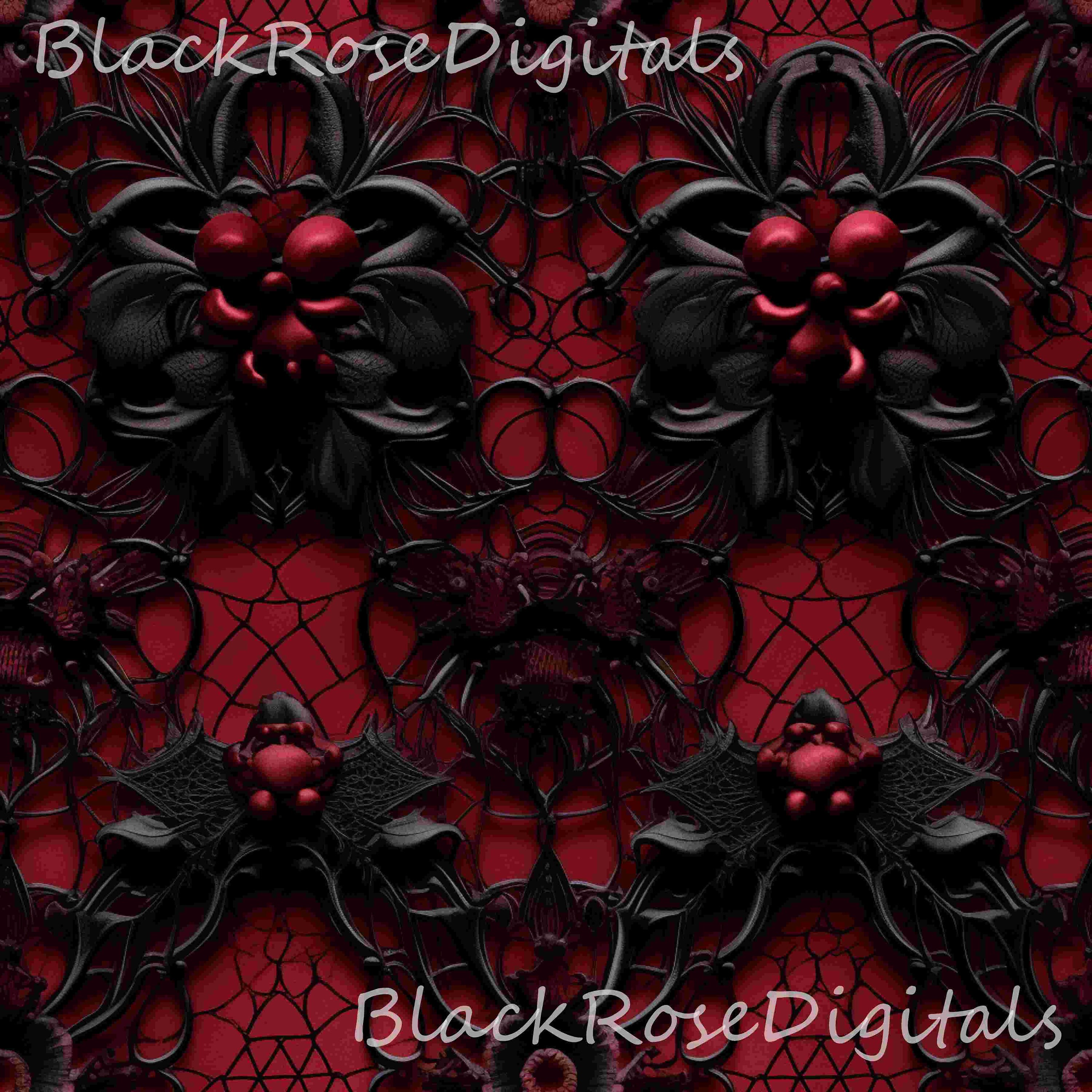 Blood Red Lace Digital Paper, Seamless Pattern, Victorian Lace ...