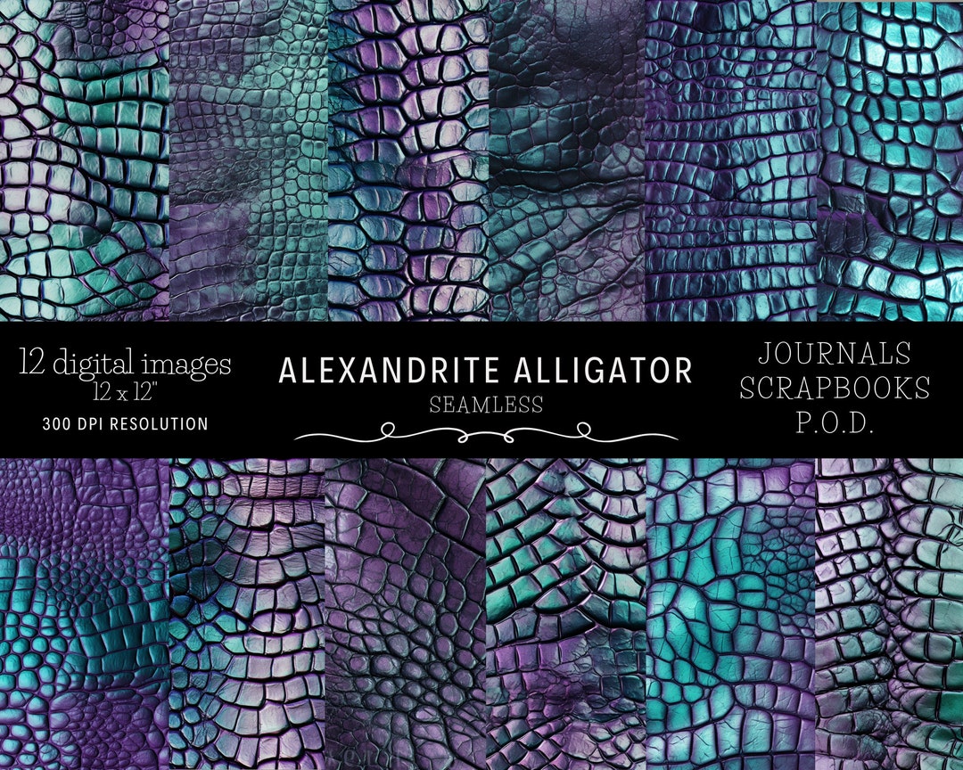 Alexandrite Alligator Skin Digital Paper, Seamless Pattern (digital ...