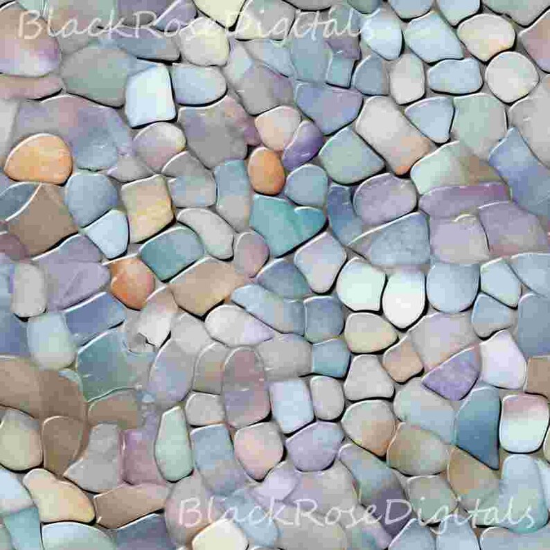 Opal Cobblestone Digital Paper, Seamless Pattern, Textured-look ...